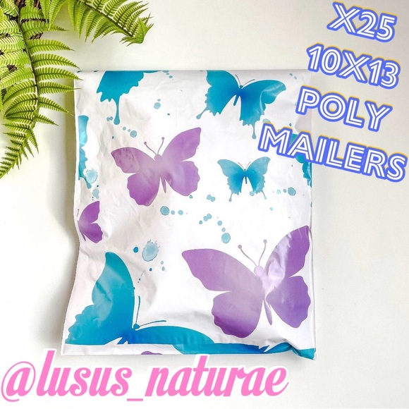 Office | X25 1x13 Poly Mailers Envelopes Butterflies Self Sealing ...